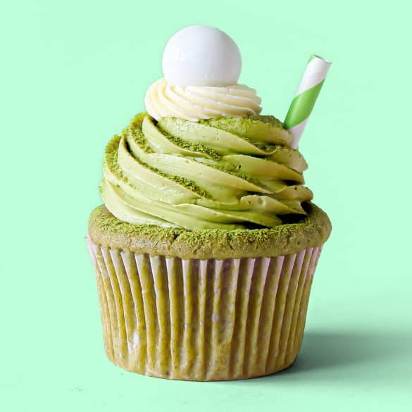 Matcha Milkshake Cupcakes - The Scranline