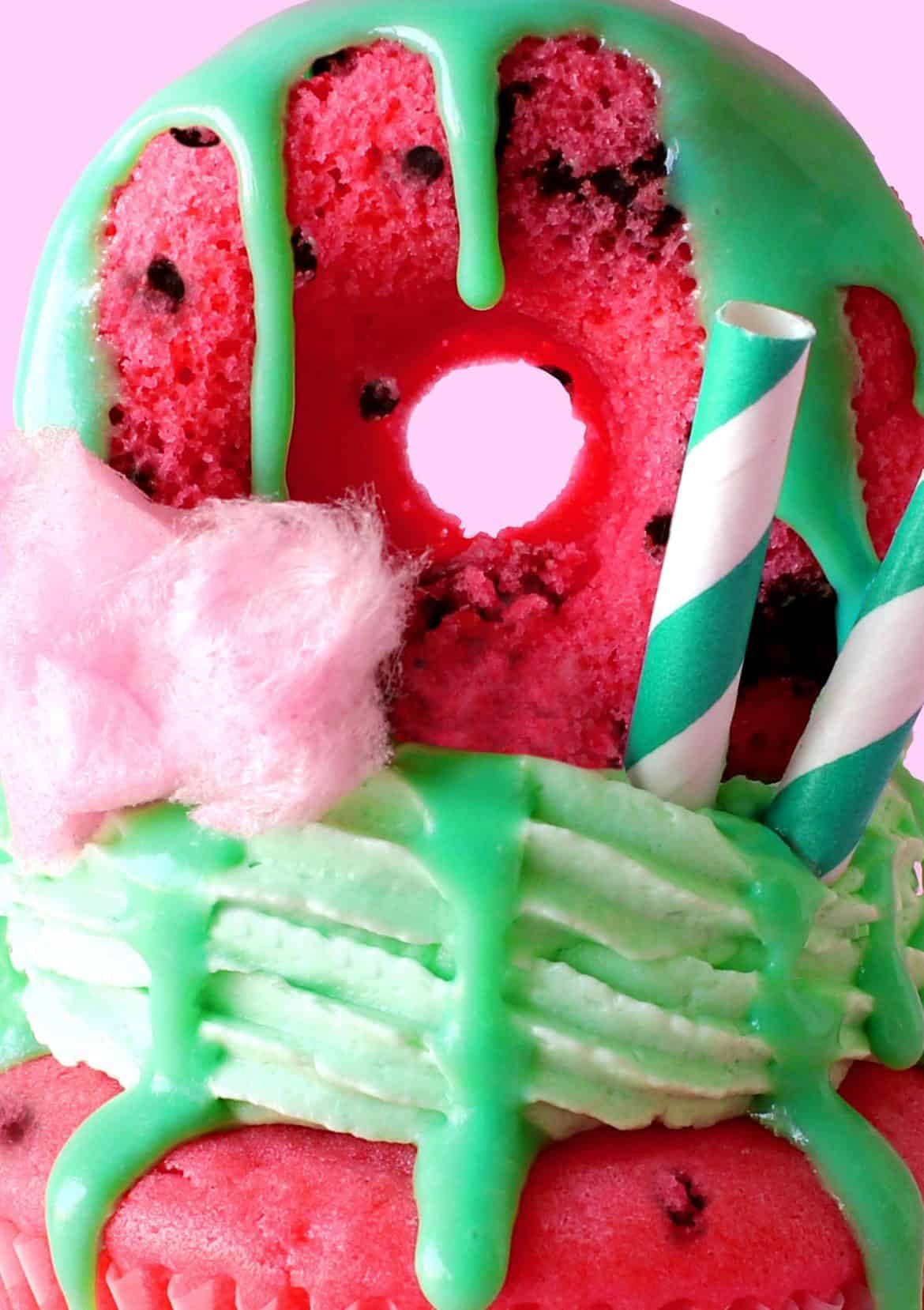 Watermelon Freakshake Cupcakes - The Scran Line