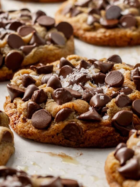 Thick And Chewy Chocolate Chip Overload Cookies - The Scran Line