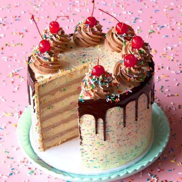 Classic Vanilla Funfetti Cake - The Scran Line