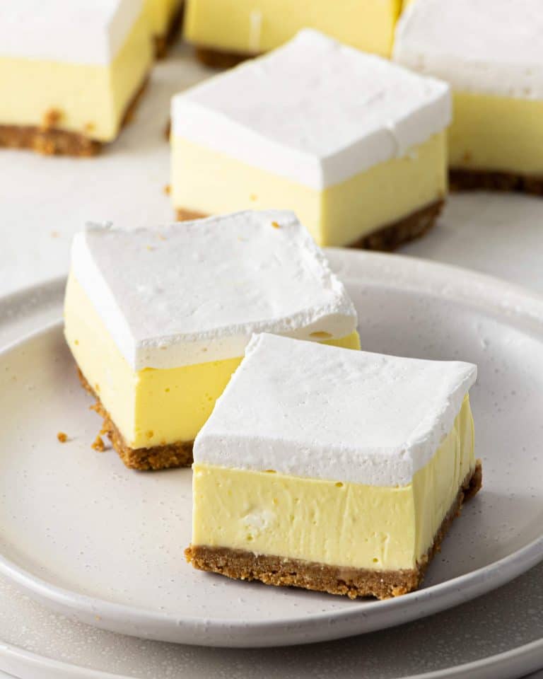 Fluffy Lemon Mallow Slice - The Scran Line