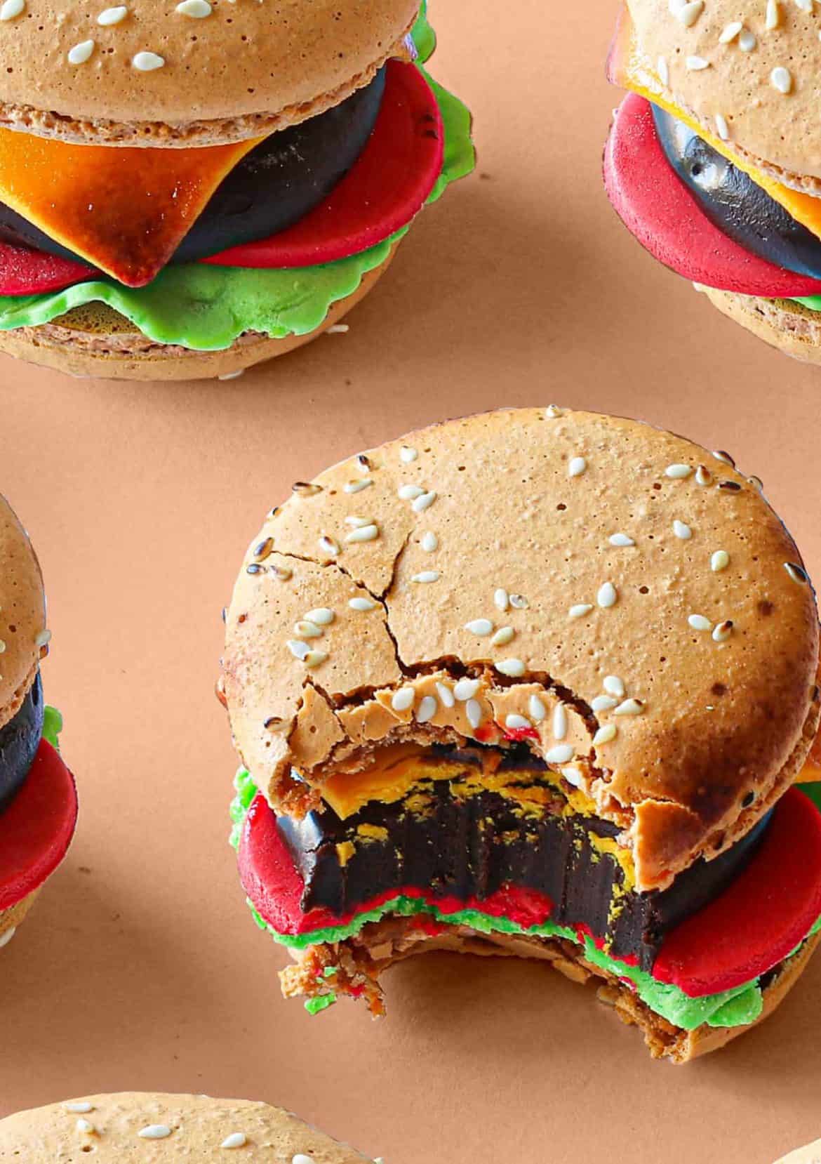 Hamburger Macarons - The Scran Line