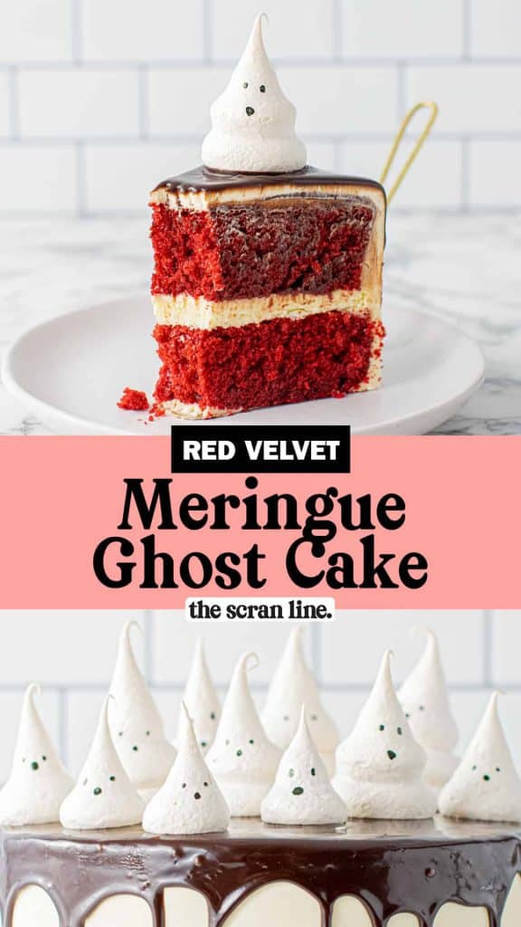 Meringue Ghost Halloween Cake - The Scran Line
