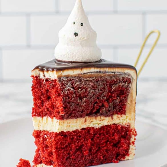 Meringue Ghost Halloween Cake - The Scran Line