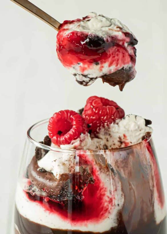 Chocolate And Raspberry Parfait Dessert For Two - The Scran Line