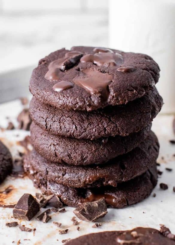 Double Chocolate Fudge Cookies - The Scran Line