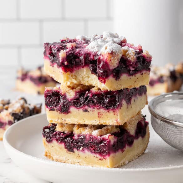 Easy Lemon Blueberry Bars - The Scran Line
