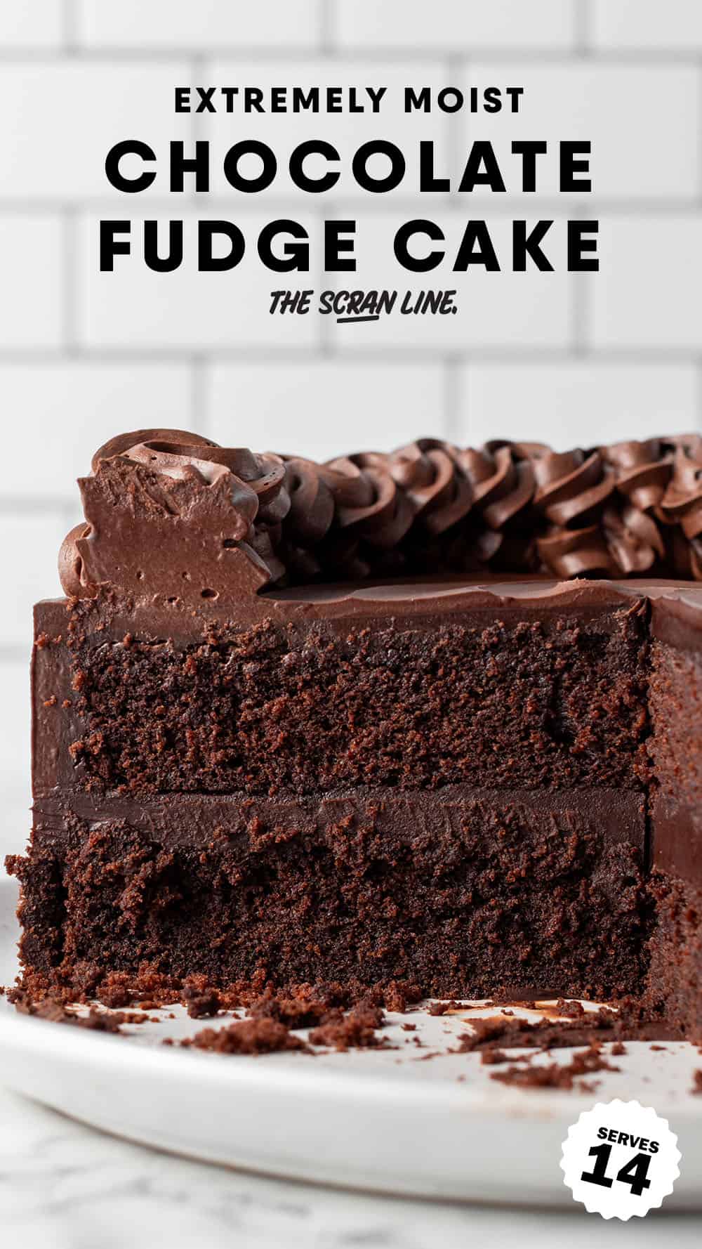 One-Bowl Chocolate Fudge Cake (SO Moist!) - The Scranline