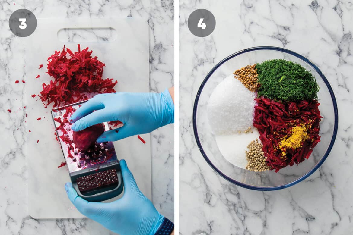 Beetroot Cured Salmon (Gravlax) - The Scranline