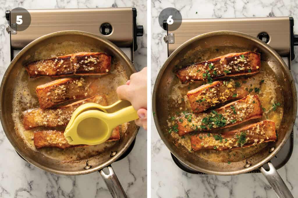 Lemon Garlic Pan Seared Salmon - The Scranline