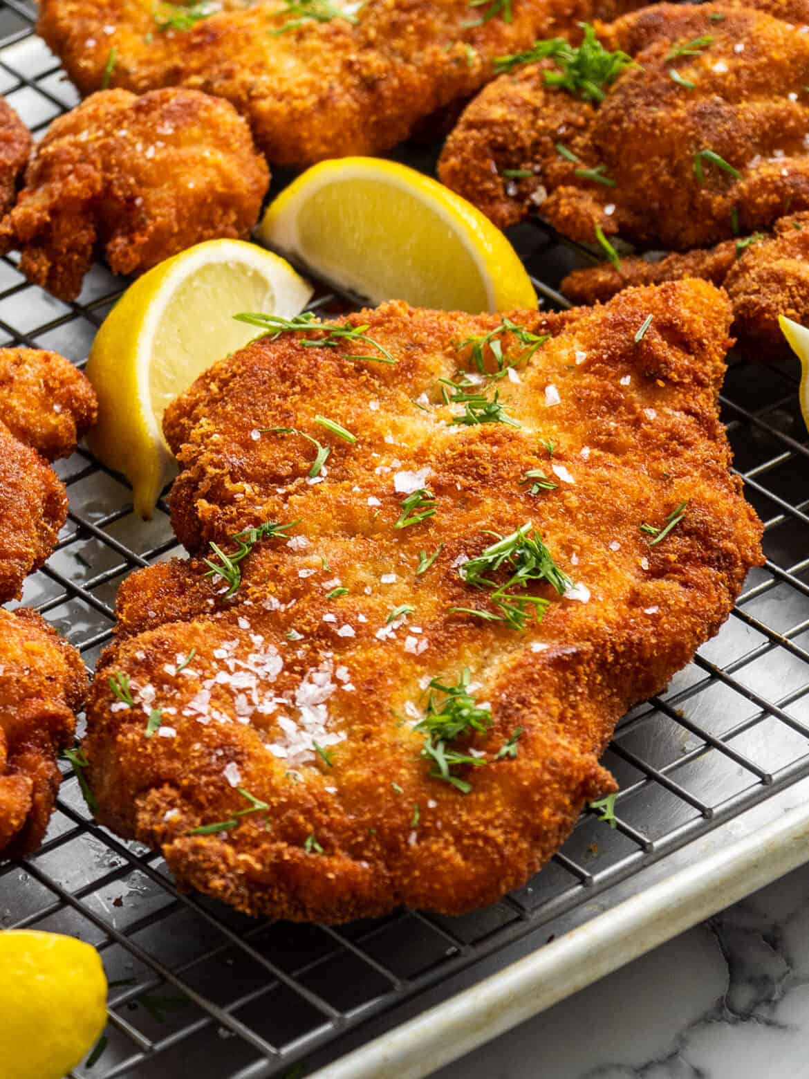 Crispy Chicken Schnitzel - The Scranline