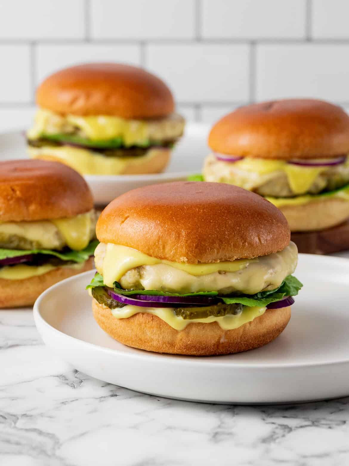 Honey Mustard Chicken Burgers - The Scranline