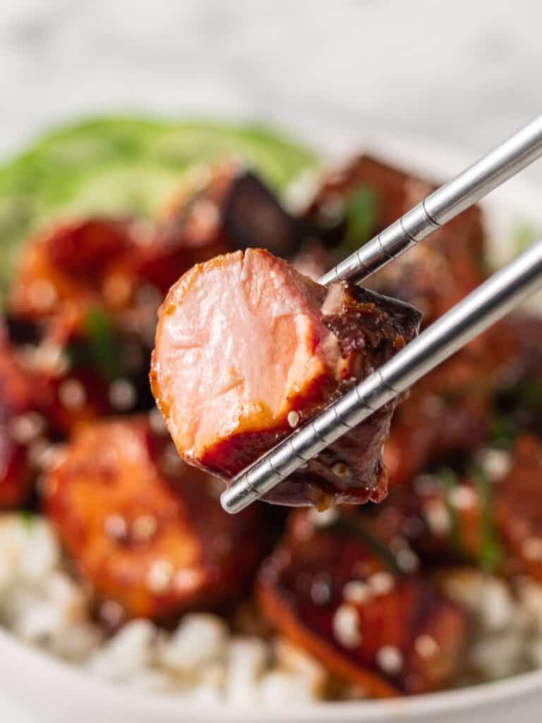 Crispy Salmon Rice Bowl - The Scranline