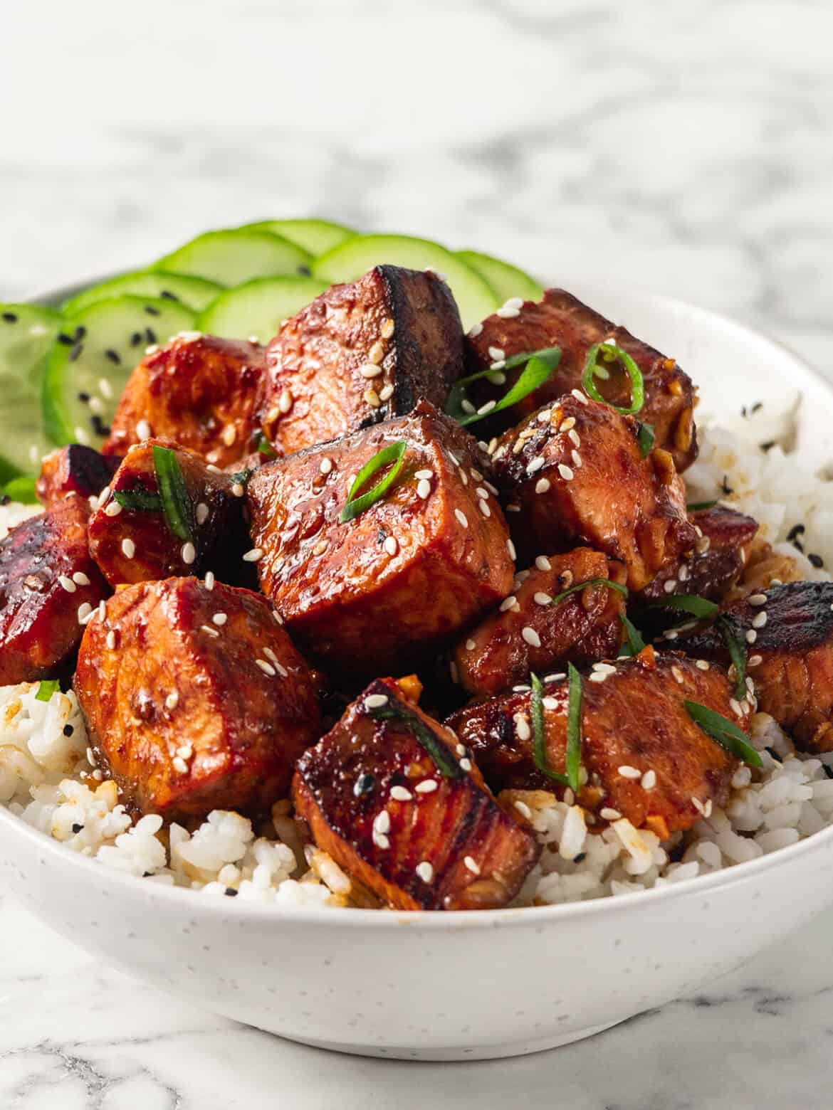 Crispy Salmon Rice Bowl - The Scranline