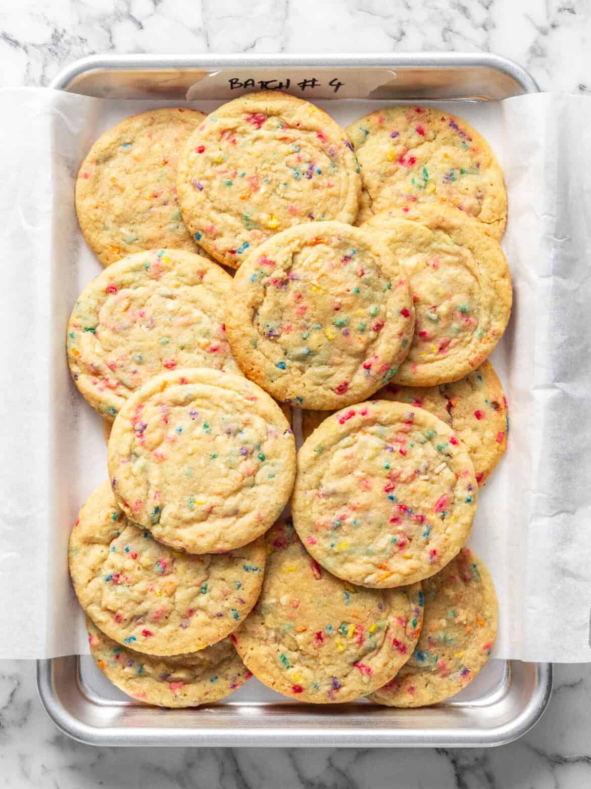 Chewy Vanilla Funfetti Sugar Cookies - The Scranline