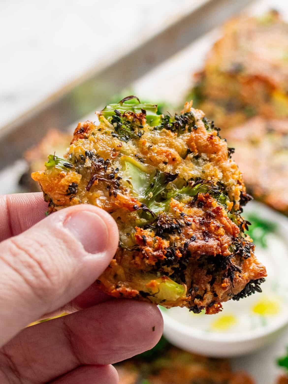 Crispy Broccoli Fritters - The Scranline
