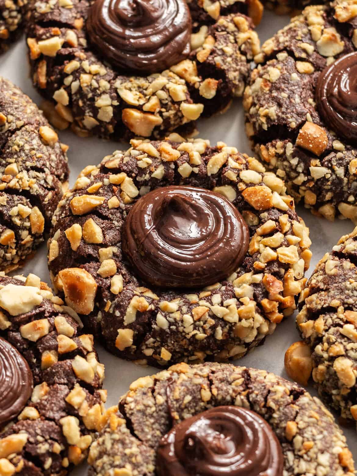 Chocolate Hazelnut Thumbprint Cookies - The Scranline