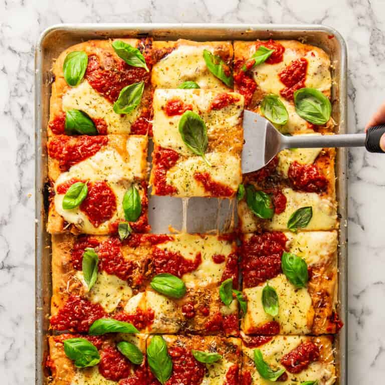 Crispy Sheet Pan Pizza - The Scranline