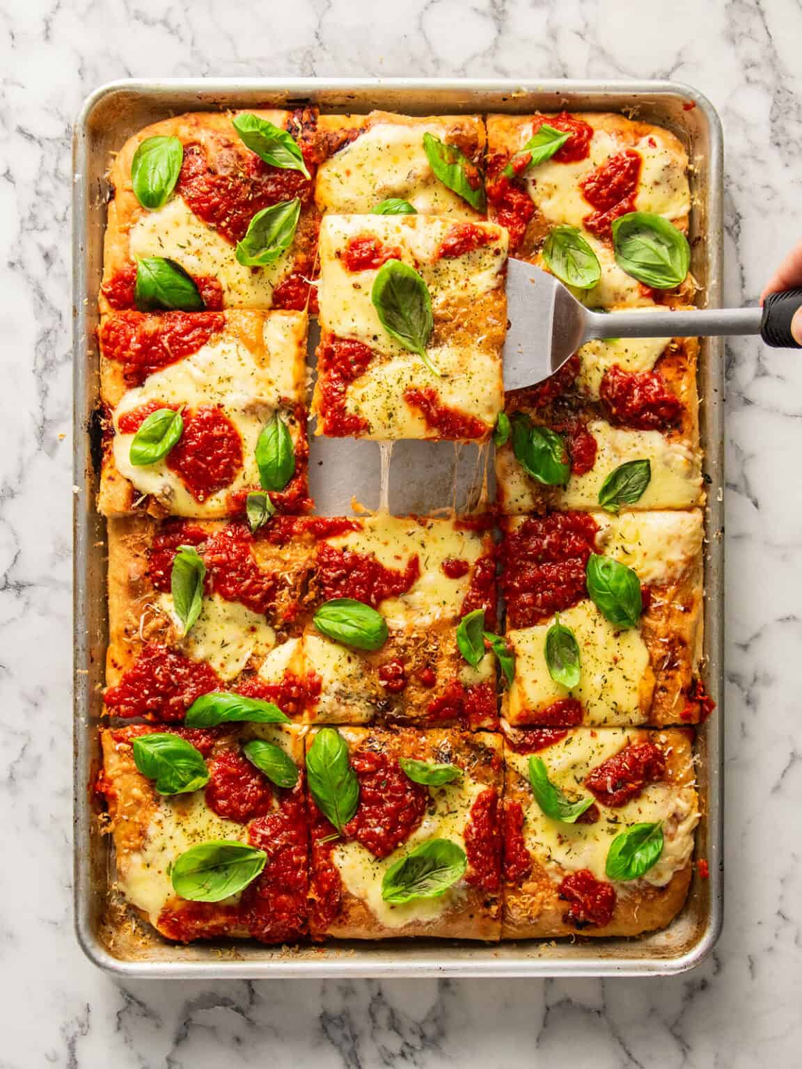 Crispy Sheet Pan Pizza - The Scranline