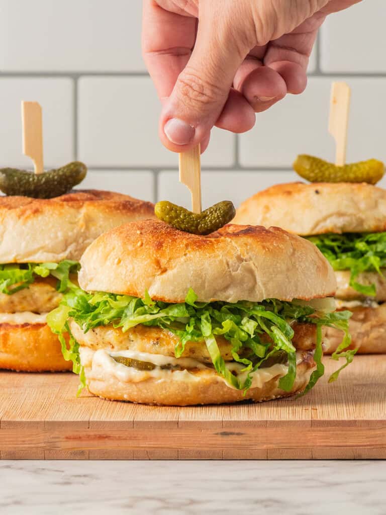 Grilled Chicken Burgers - The Scranline