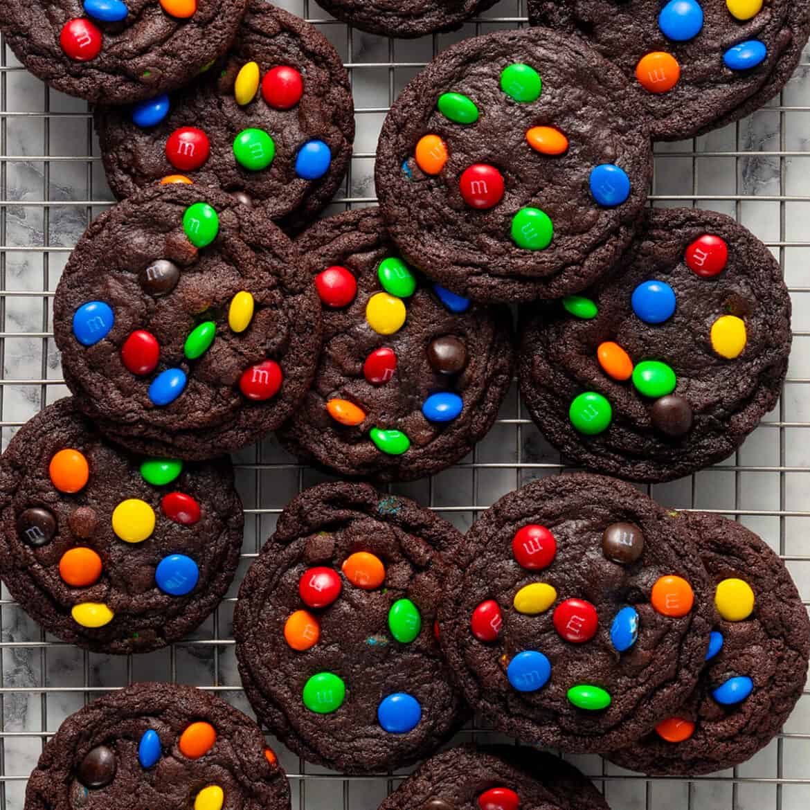 Rainbow Chocolate M&M Cookies - The Scranline