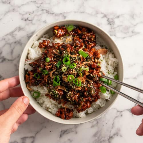 Easy Asian Chicken Rice Bowls - The Scranline