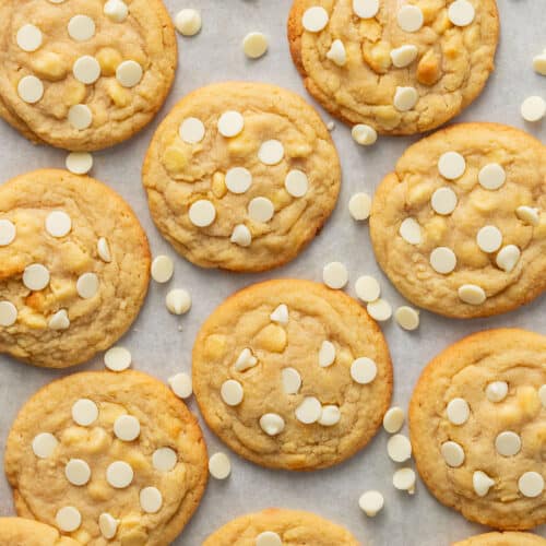 Easy White Chocolate Chip Cookies - The Scranline
