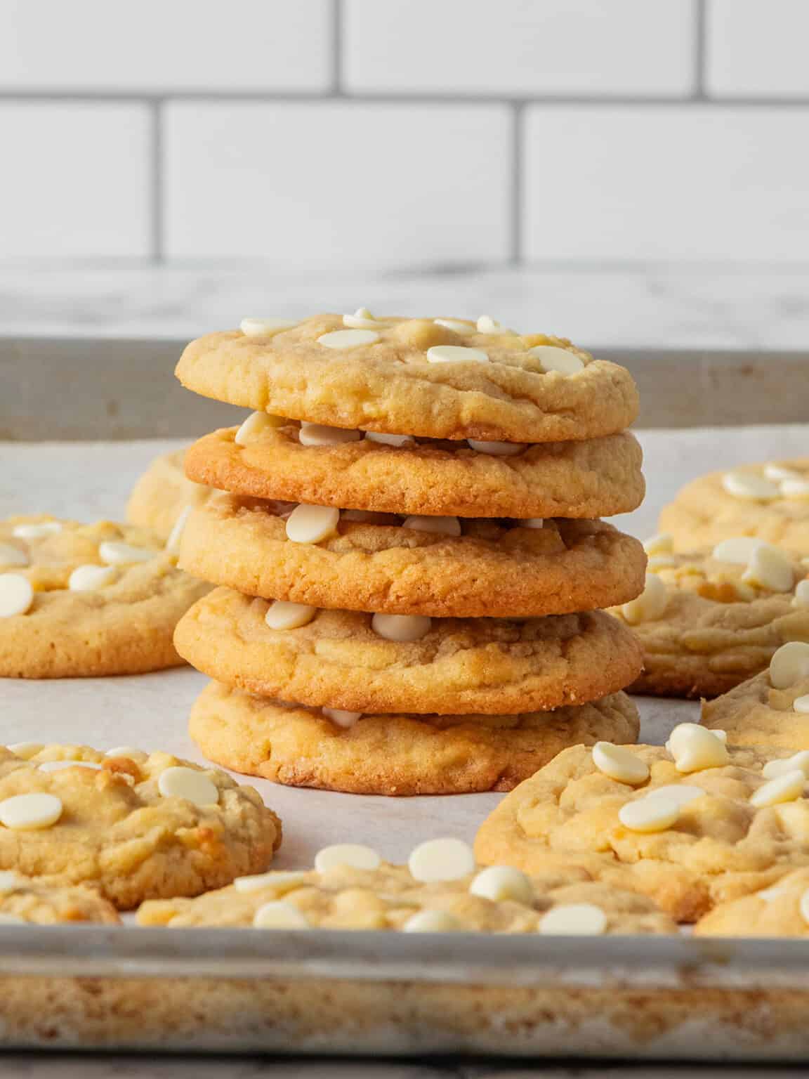 Easy White Chocolate Chip Cookies - The Scranline
