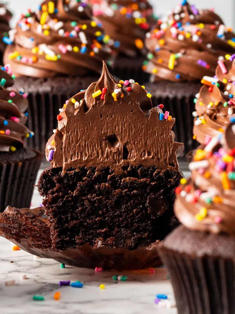 Chocolate Chip Birthday Cupcakes - The Scranline