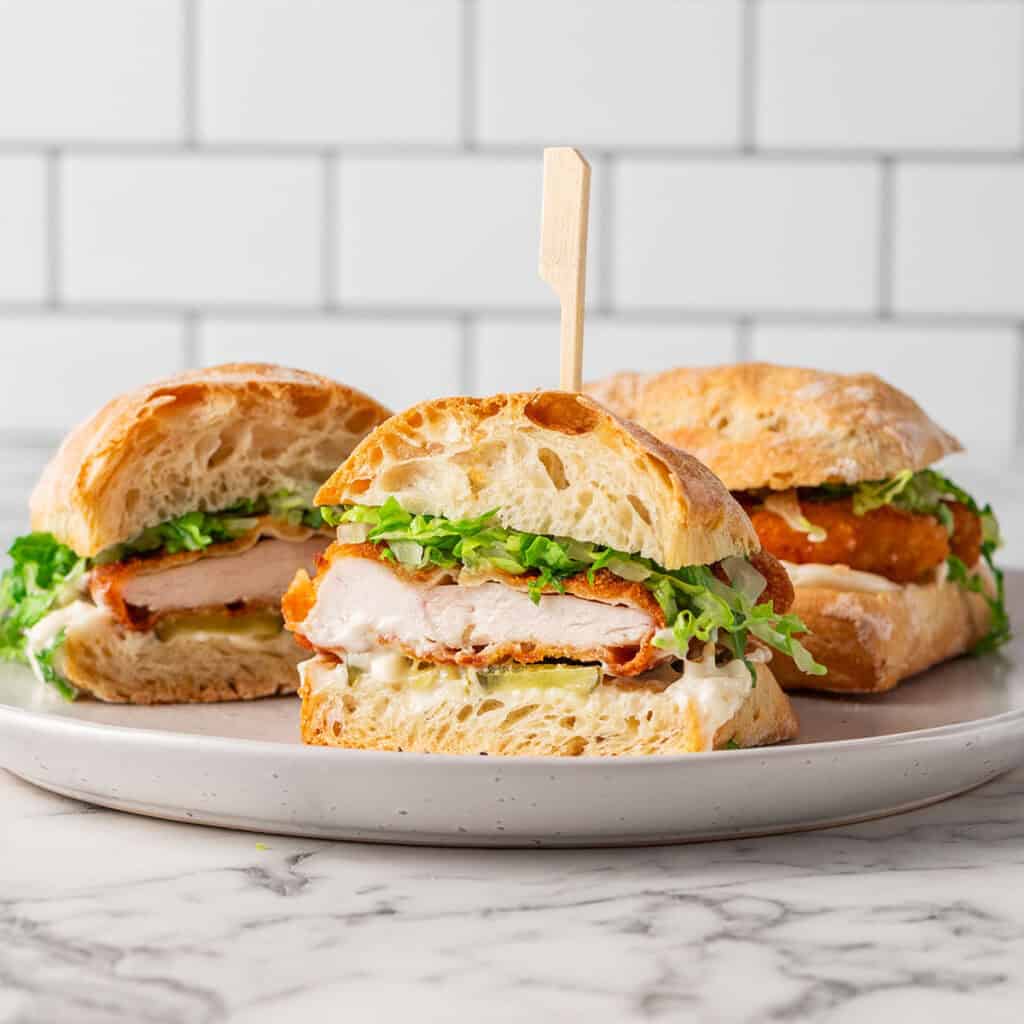 Crispy Chicken Schnitzel Sandwich - The Scranline