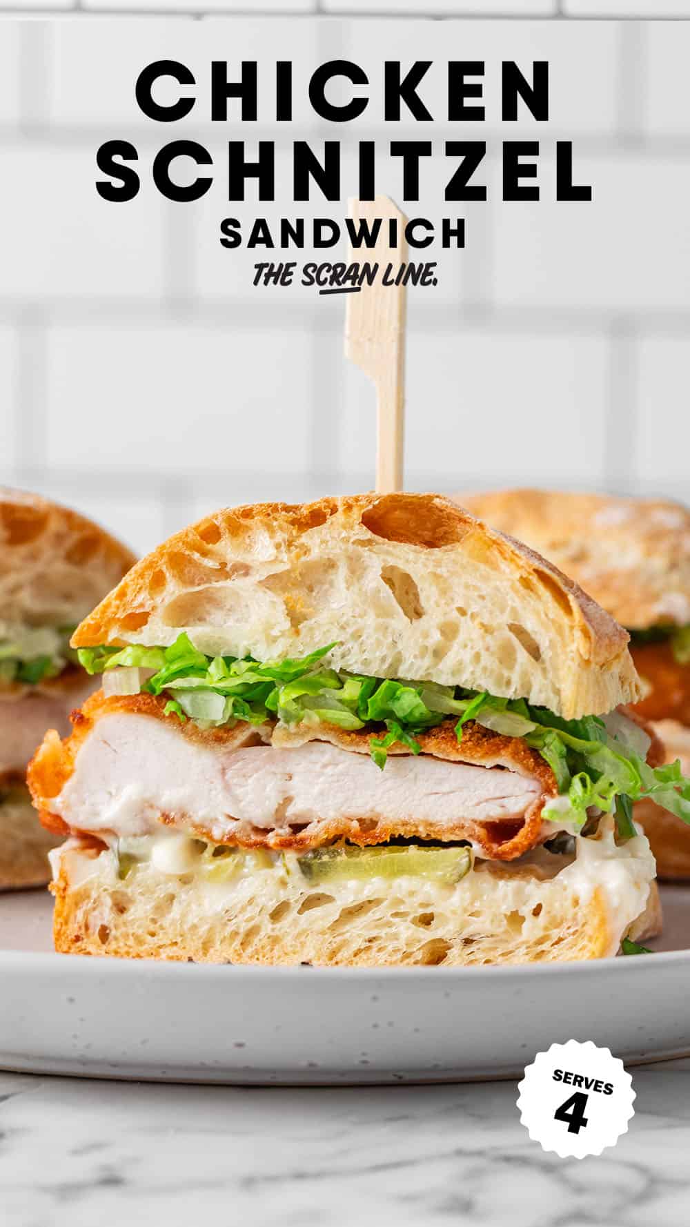 Crispy Chicken Schnitzel Sandwich - The Scranline