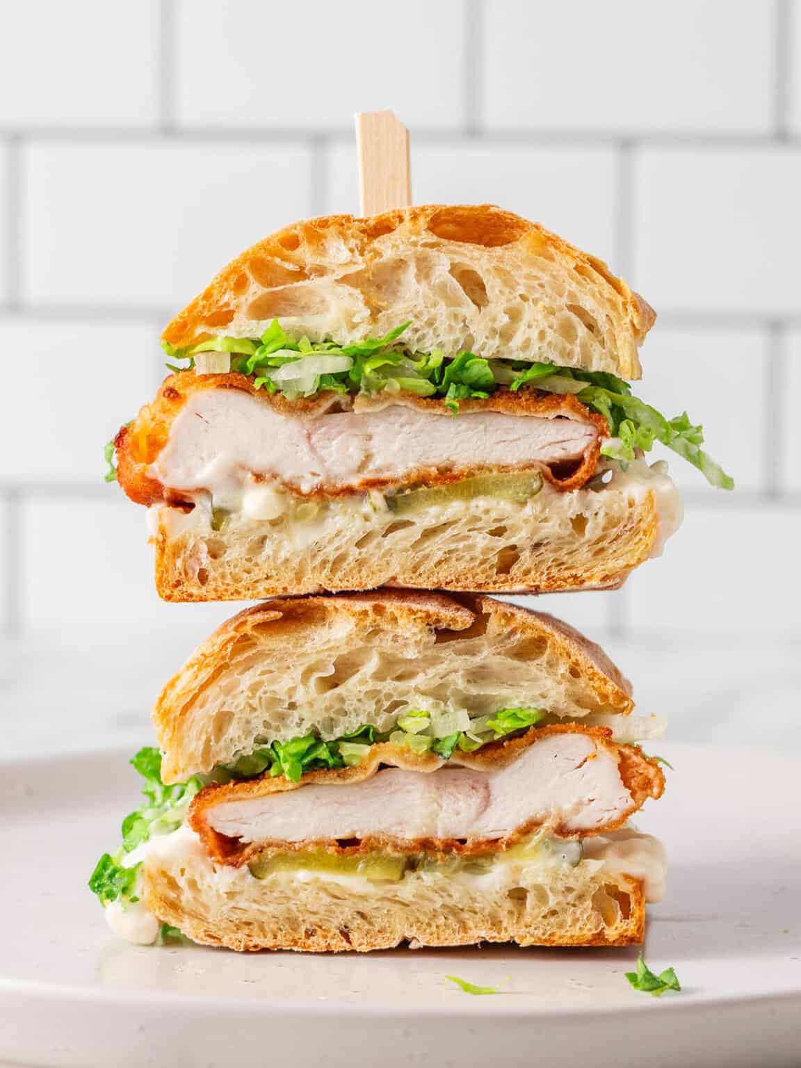 Crispy Chicken Schnitzel Sandwich - The Scranline