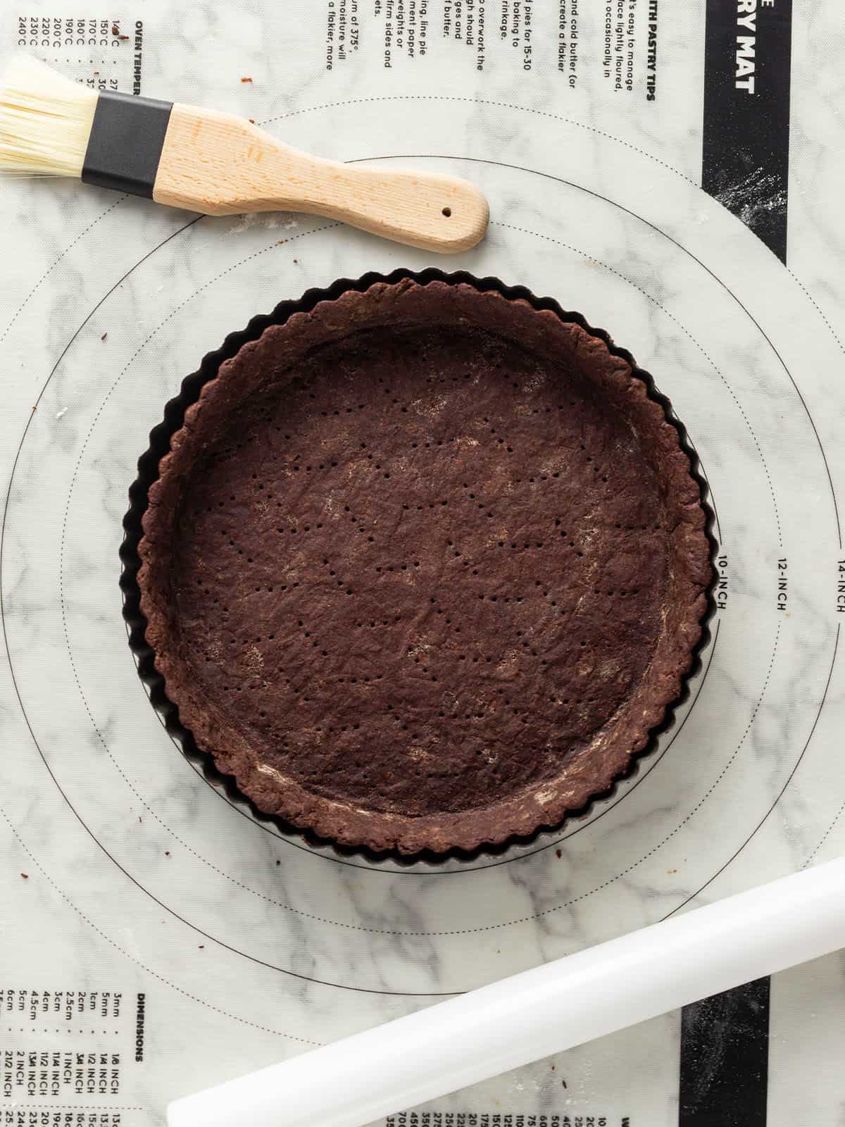 How To Make A Crisp Chocolate Pastry Tart Shell (Pâte Sucrée) - The ...