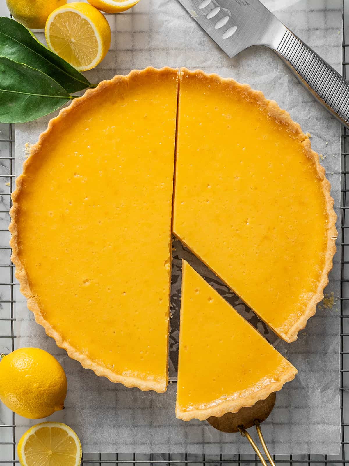 Baked Fresh Lemon Tart Recipe - The Scran Line