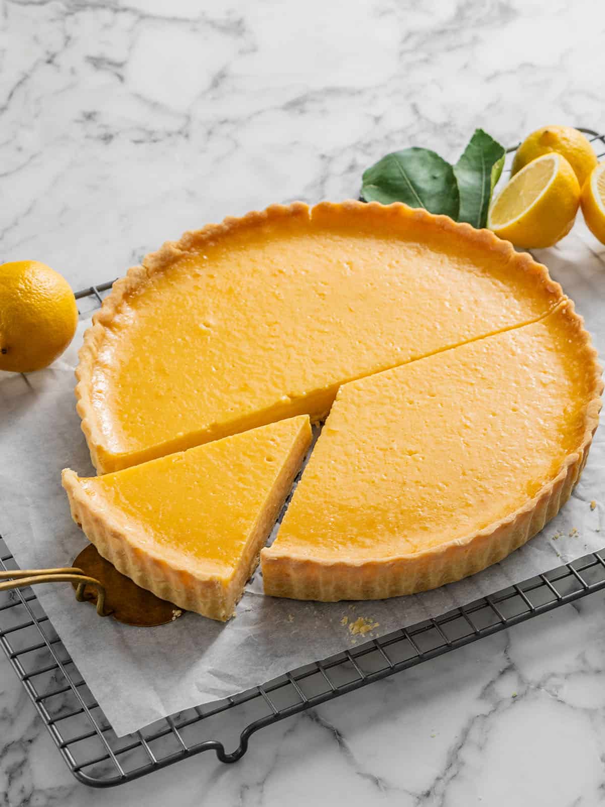 Baked Fresh Lemon Tart Recipe - The Scran Line