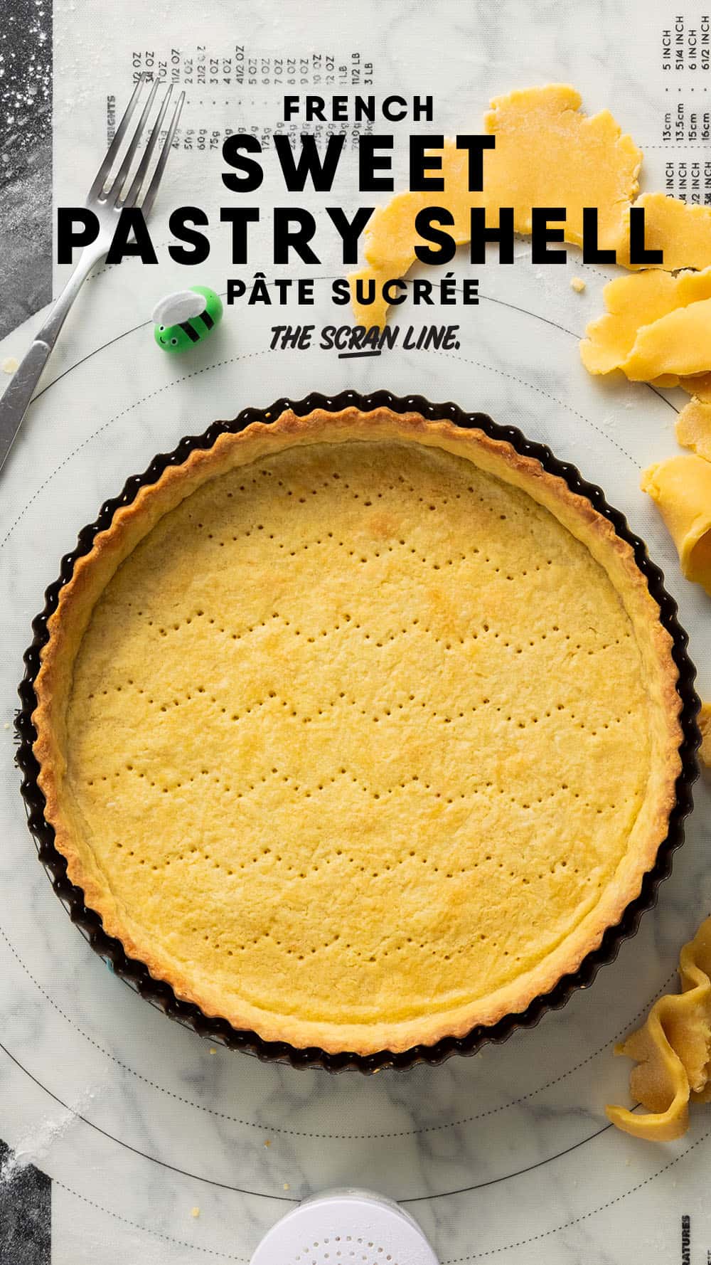 Home Made Flaky Sweet French Tart Crust (Pâte Sucrée) - The Scran Line
