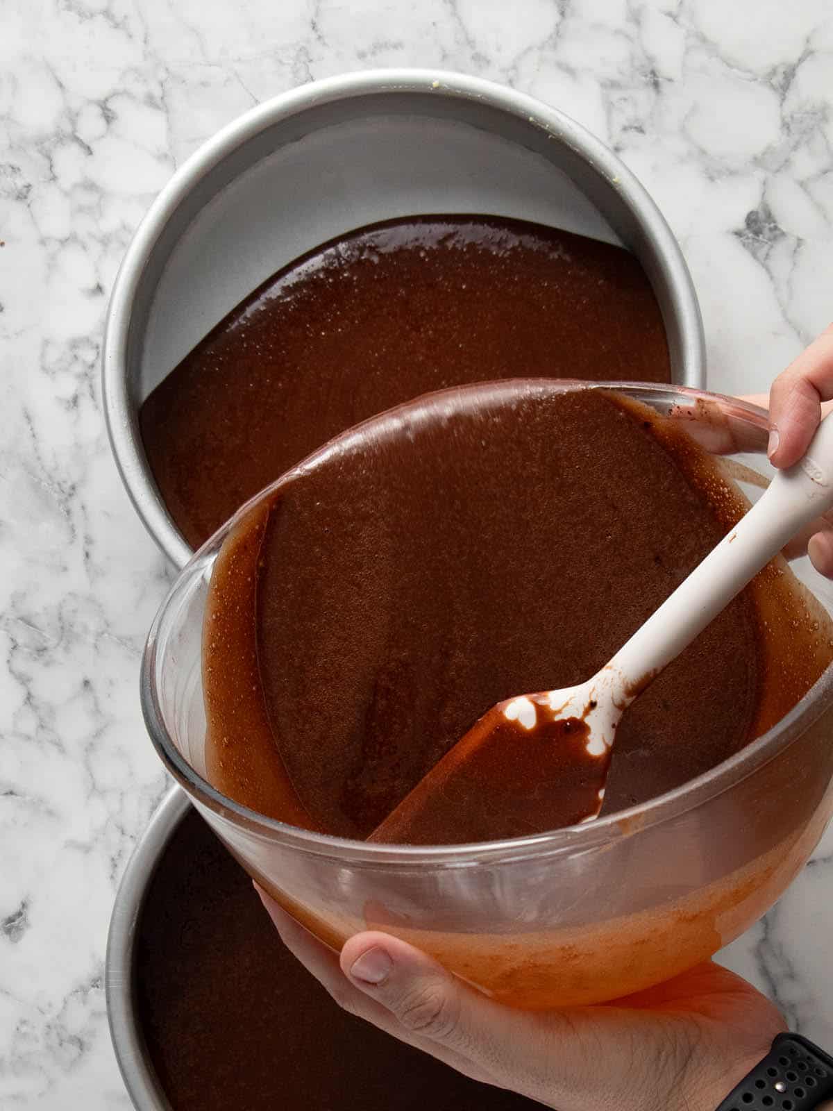 One-Bowl Chocolate Fudge Cake (SO Moist!) - The Scranline