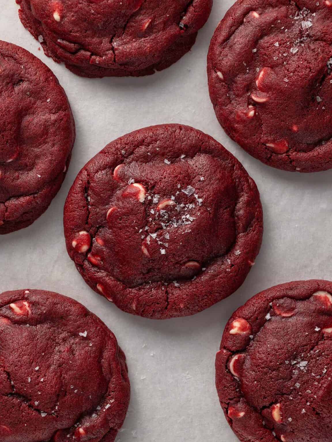 Red Velvet Cheesecake Stuffed NYC Cookies - The Scranline