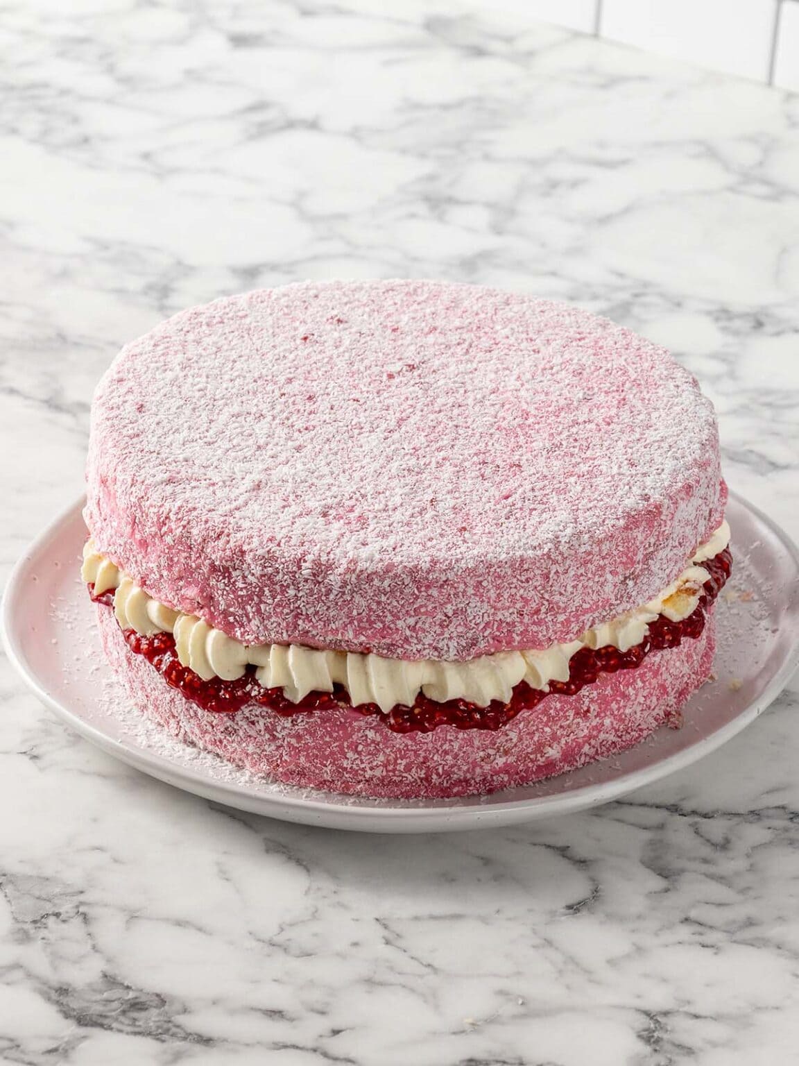 Raspberry Lamington Cake - The Scranline